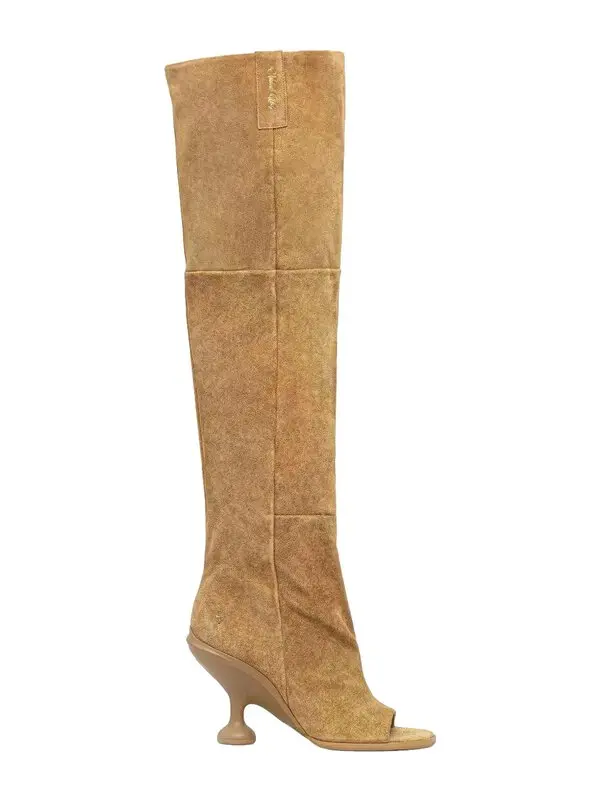 NAKED WOLFE 90mm Sculpted-heel Knee-high Boots - Brown
