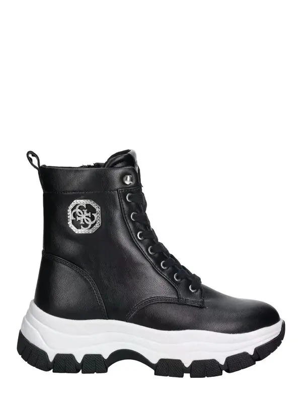 Guess Benzon Logo-plaque High-top Sneakers - Black