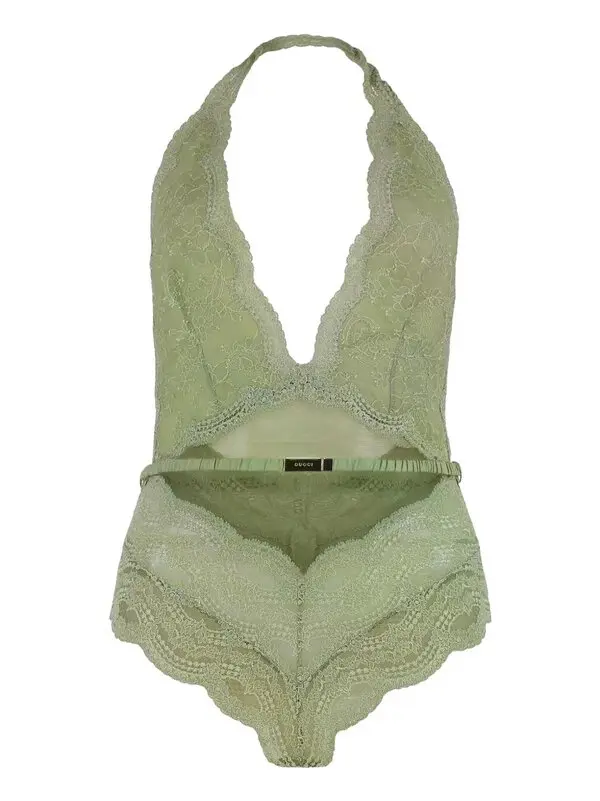 Gucci Floral Lace Bodysuit - Green