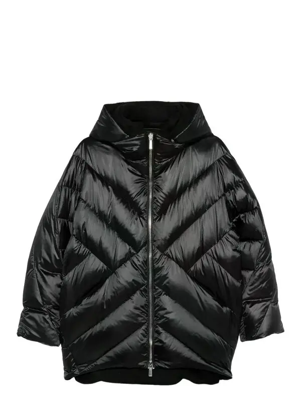 MOORER Zip-fastening Coat - Black