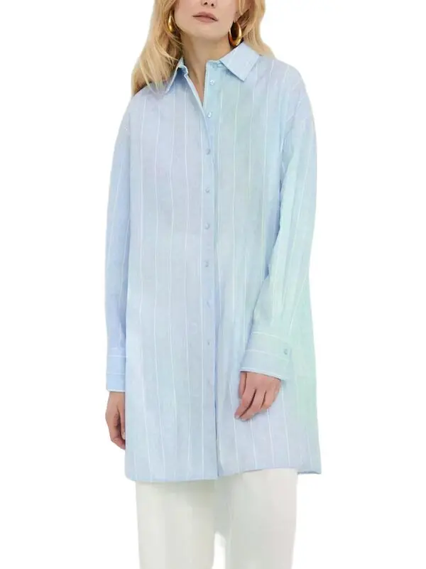 TWINSET Striped Buttoned Shirt - Blue