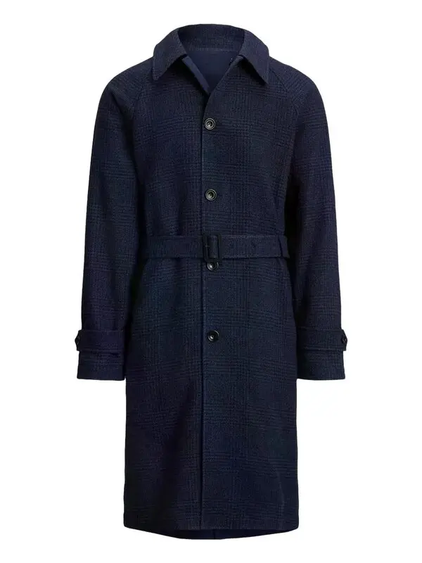 Ralph Lauren Glen Plaid Pattern Coat - Blue