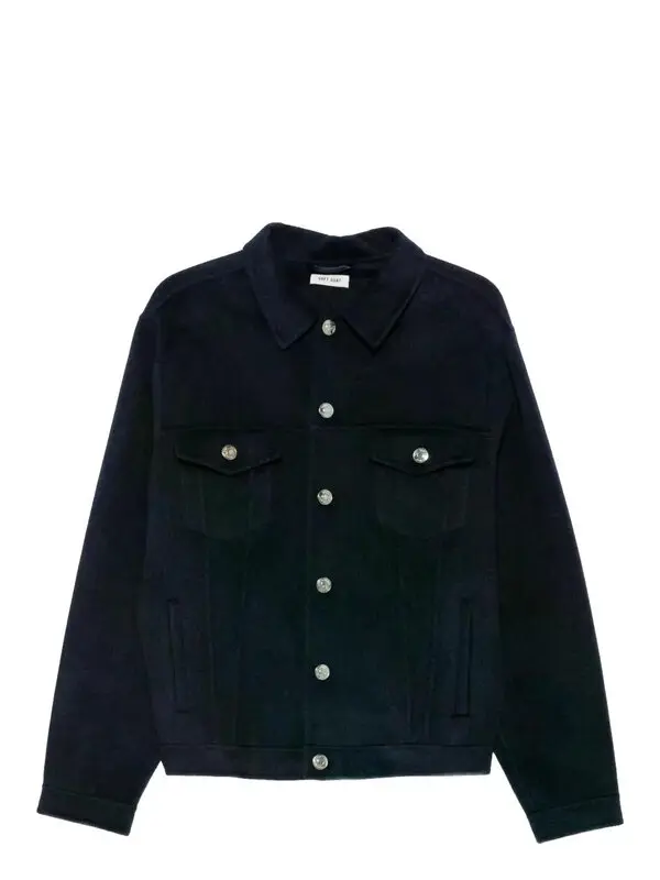 Soft Goat Buttoned Pocket Jacket - Blue