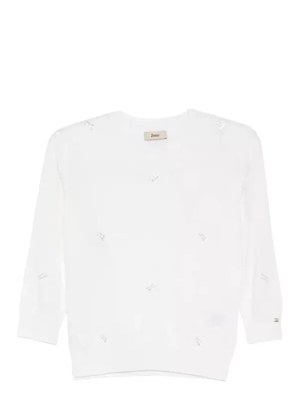 Herno Embellished Top - White