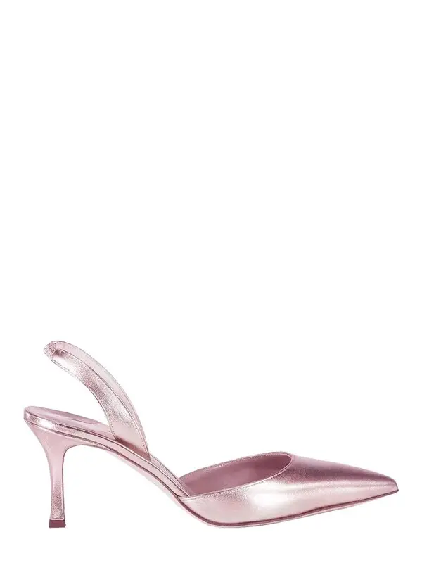 Manolo Blahnik 70mm Carolyne Slingback Pumps - Silver