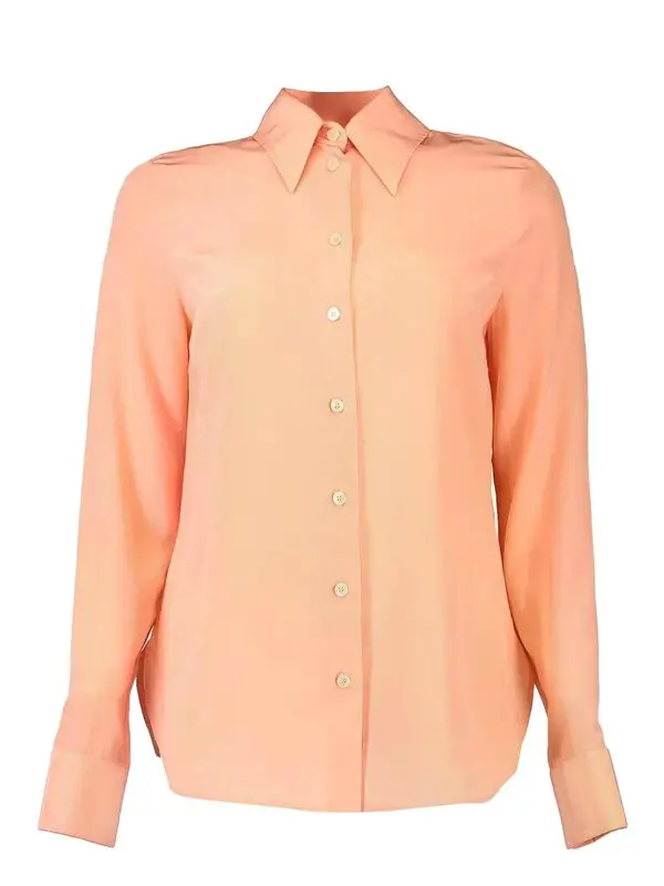 Stella McCartney Classic-collar Silk Shirt - Pink