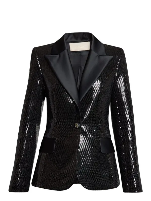 Elie Saab Sequined Blazer - Black