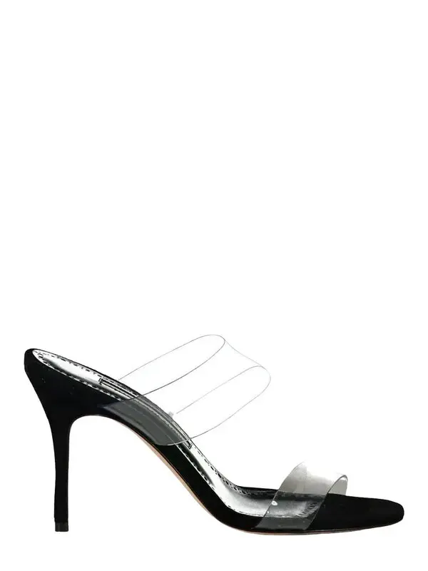 Manolo Blahnik Double-strap Stiletto Mules - Black