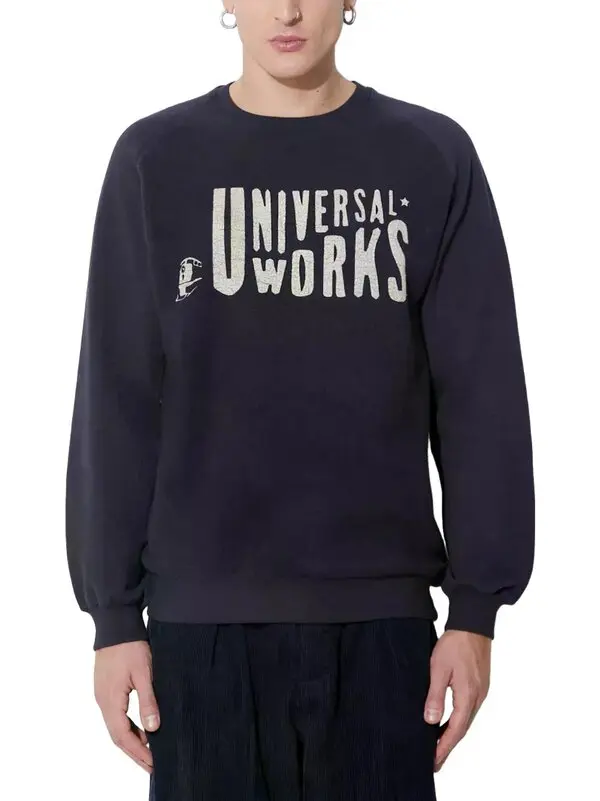 Universal Works Graphic Crew-neck Sweatshirt - Blue