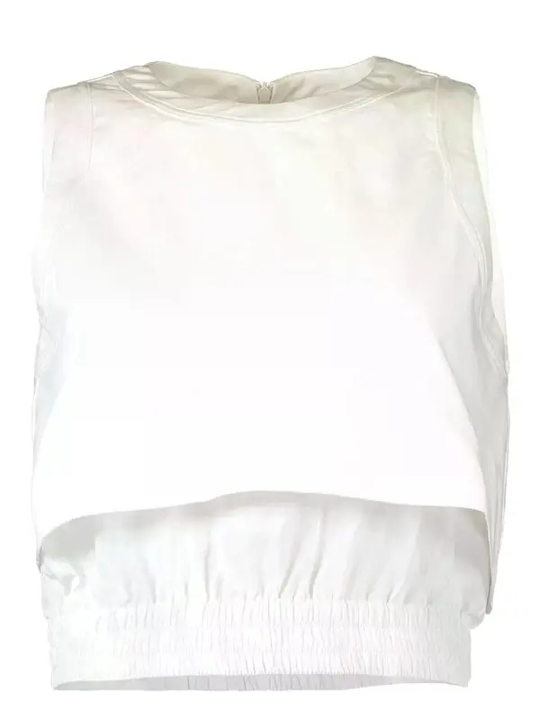 Brunello Cucinelli Elastic-trim Sleeveless Top - White