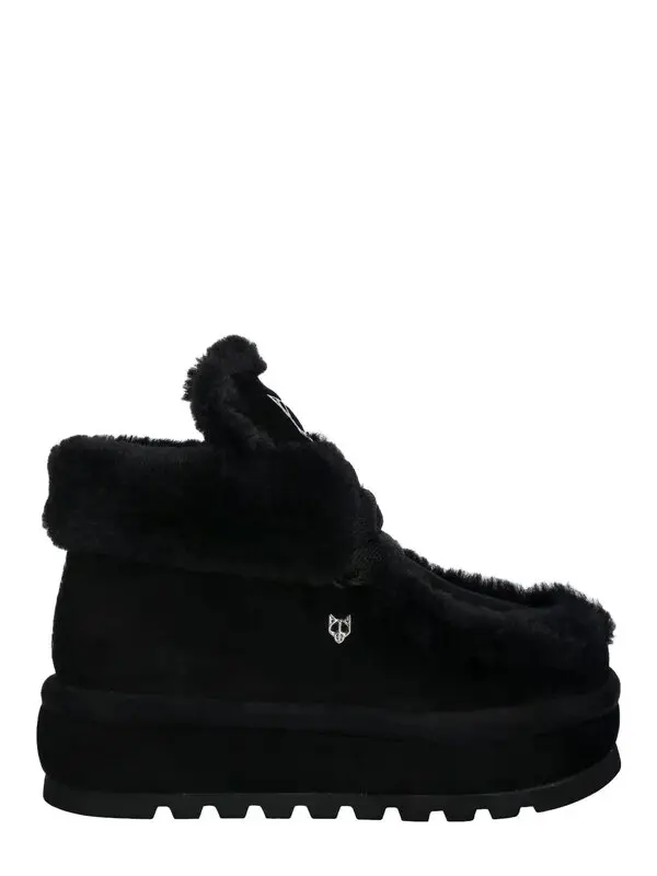 NAKED WOLFE 60mm Bambi Shearling Boots - Black