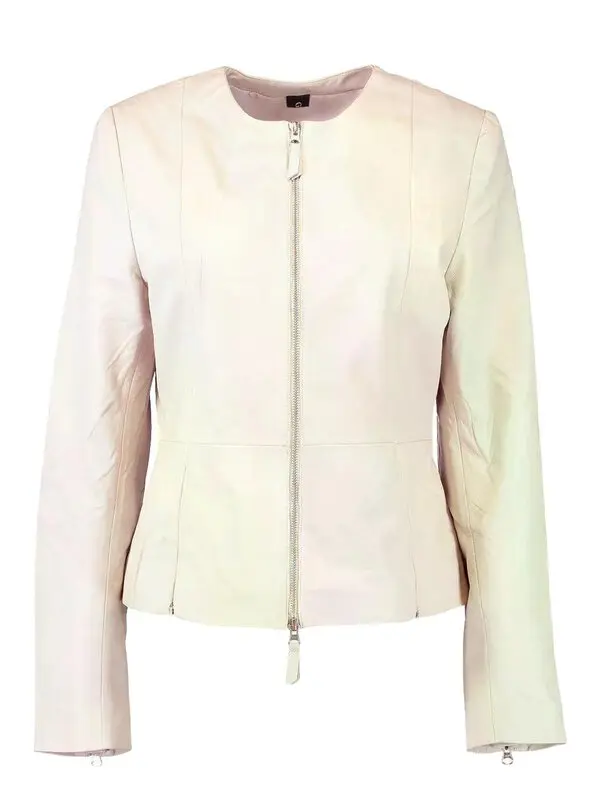 LUSSO Blair Zip-front Fitted Jacket - White