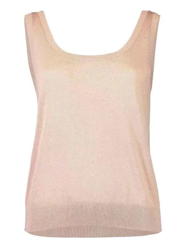 Eleventy Scoop-neck Tank Top - Neutrals