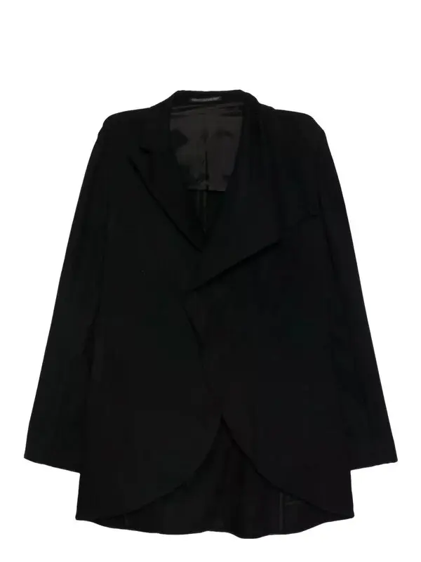 Yohji Yamamoto Asymmetric Wool Jacket - Black