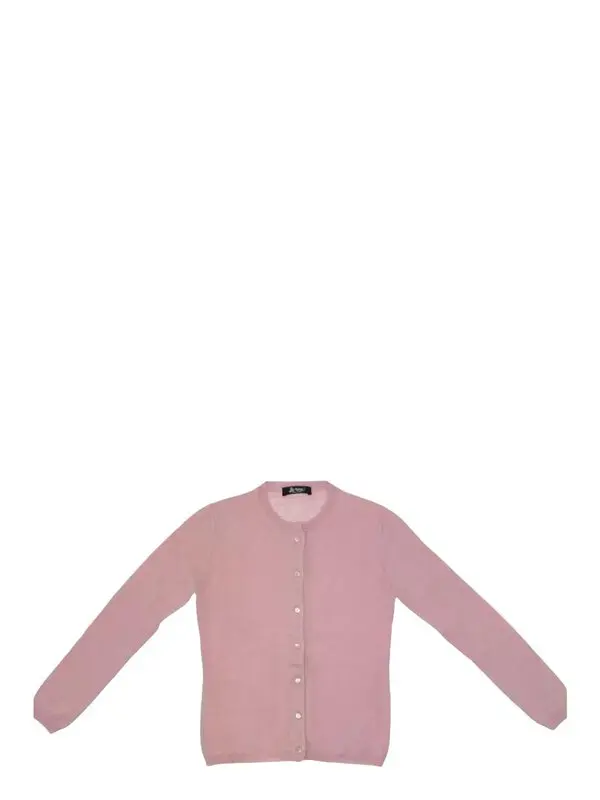 LA ROSE Cashmere Button Cardigan - Pink