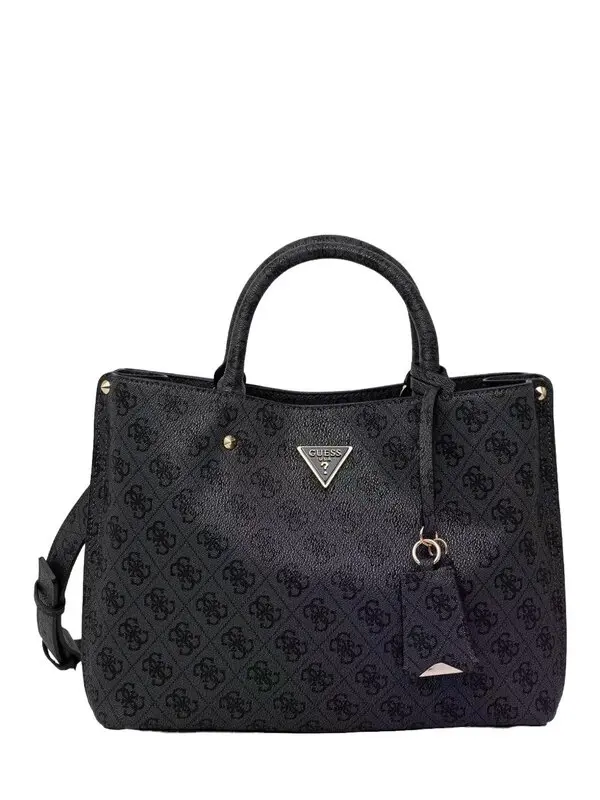 Guess Monogram Top-handle Tote Bag - Black