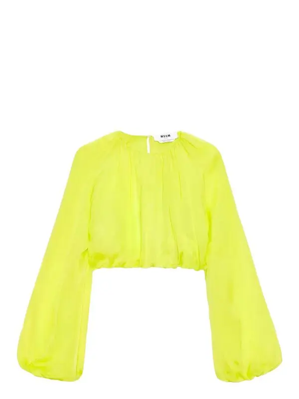 MSGM Long-sleeve Blouse - Yellow