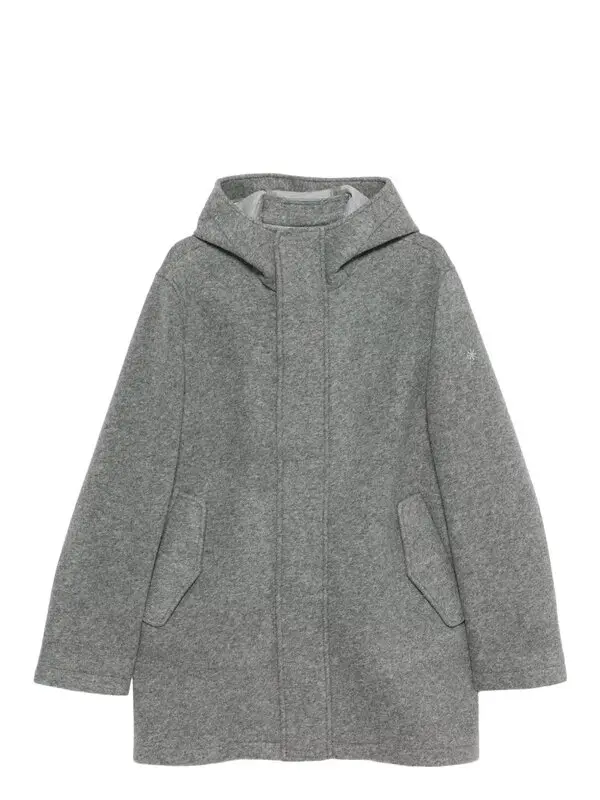 MANUEL RITZ Hooded Wool Coat - Grey