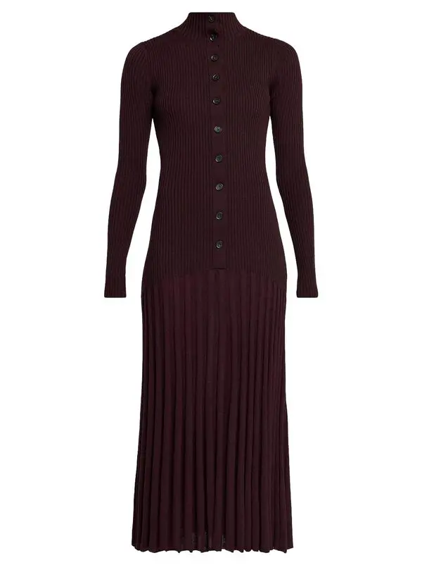 Proenza Schouler Jada Turtleneck Maxi Dress - Burgundy