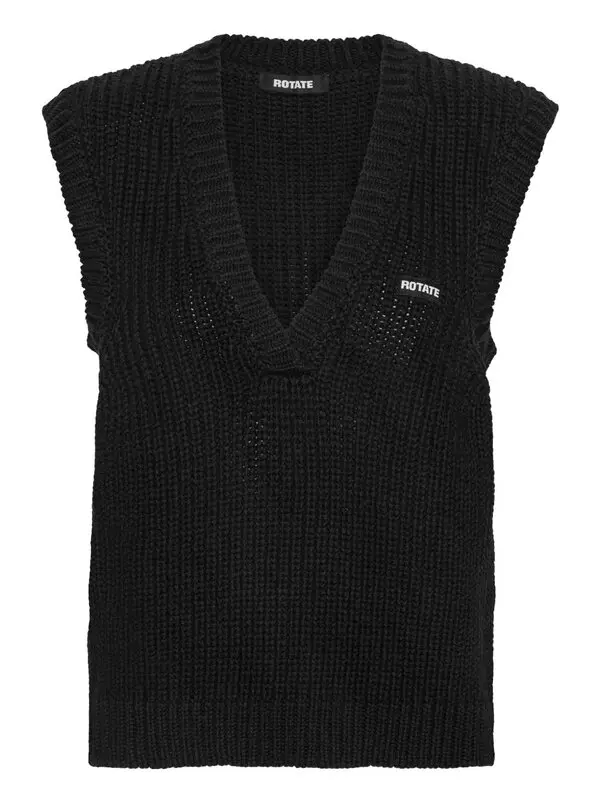 Remain Birger Christensen V-neck Knitted Vest - Black