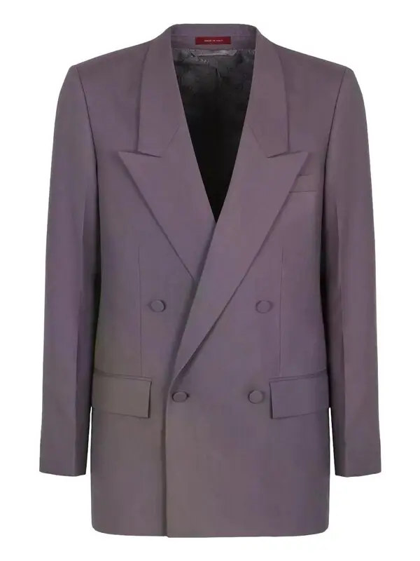 Gucci Double-breasted Flap-pocket Jacket - Purple
