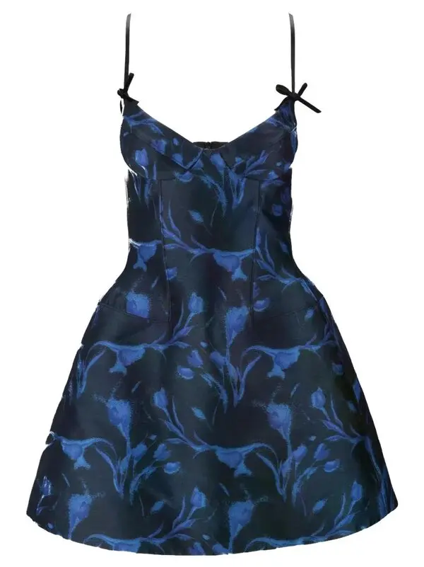 SHUSHU/TONG Floral Corset Dress - Blue
