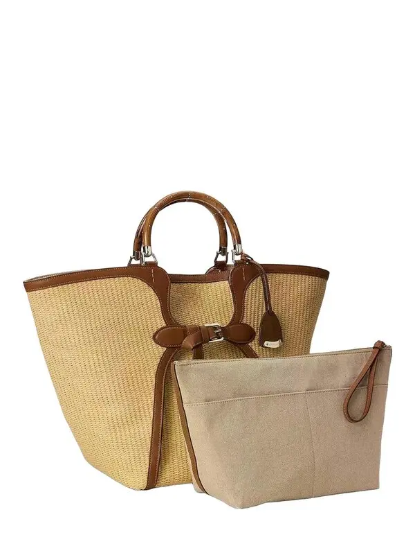 Ralph Lauren Braided Raffia Tote Bag - Neutrals