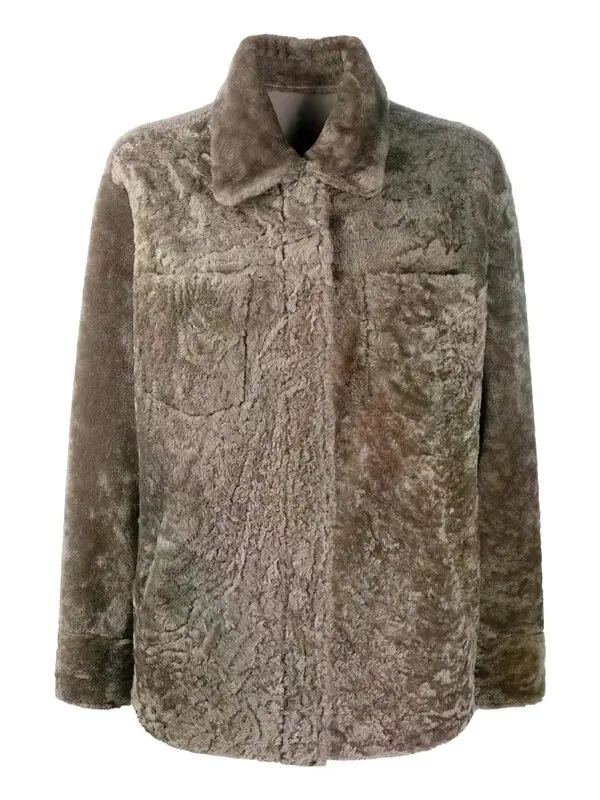 LISKA Reversible Lamb Fur Jacket - Neutrals