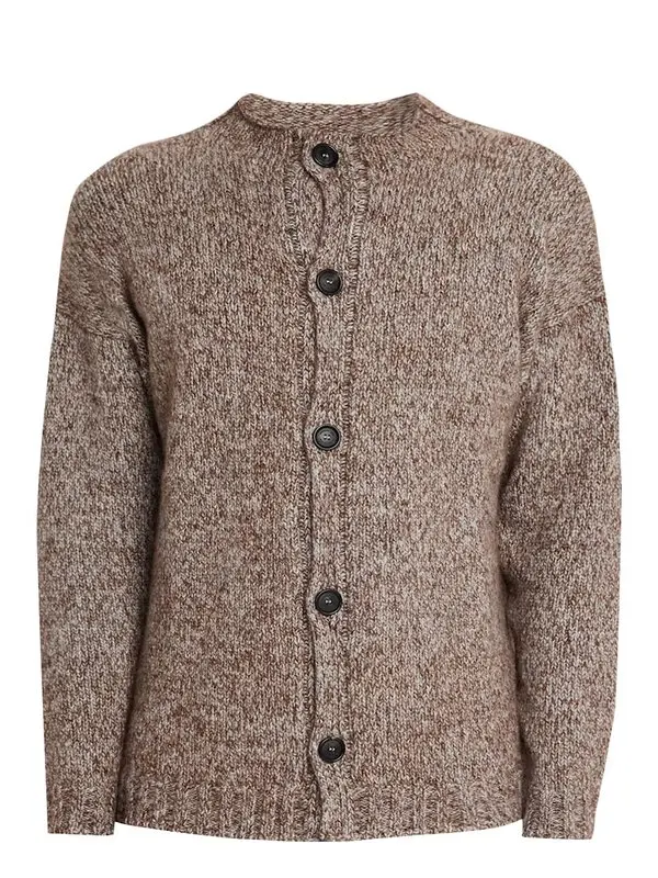 Massimo Alba Two-tone Wool And Cashmere Knit Cardigan - Brown