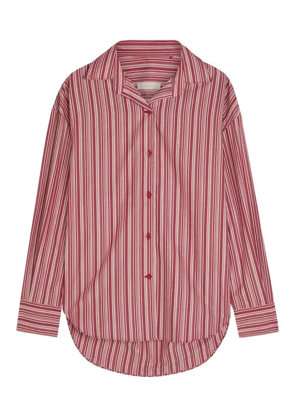 Faithfull The Brand Striped Cotton Shirt - Red
