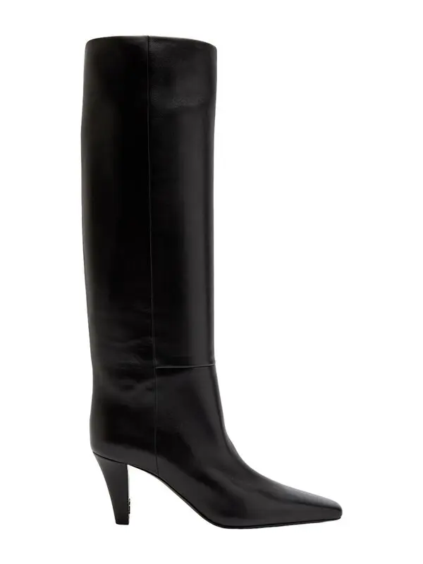 Saint Laurent Jill 75 Leather Knee-high Boots - Black