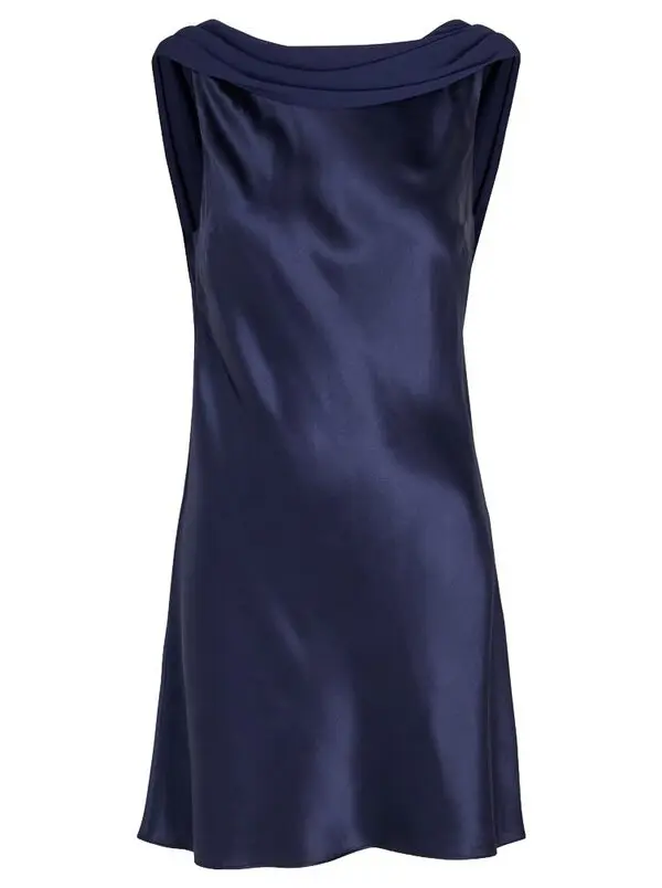 REFORMATION Jonelle Silk Mini Dress - Navy