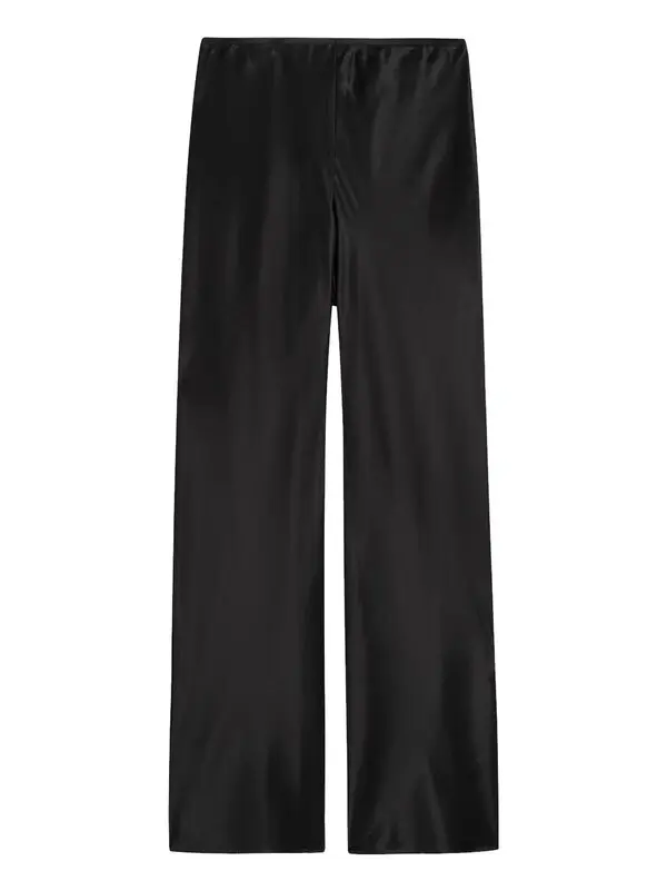 REFORMATION Gale Straight-leg Satin Trousers - Black