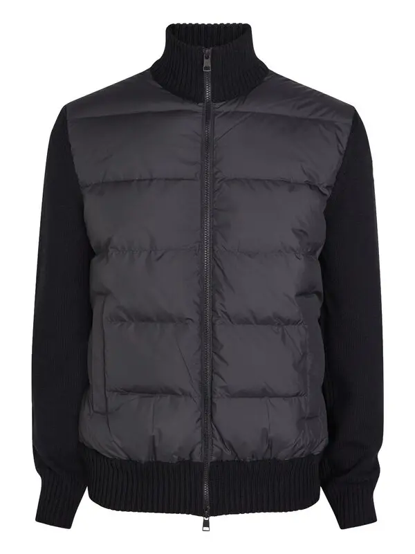 Moncler Wool And Shell Jacket - Black
