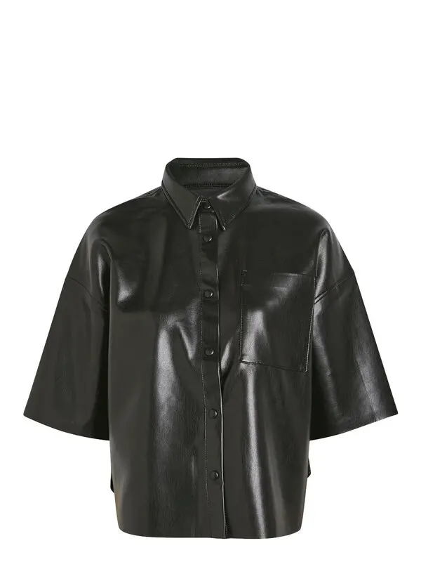 Citizens Of Humanity Frances Faux Leather Shirt - Black