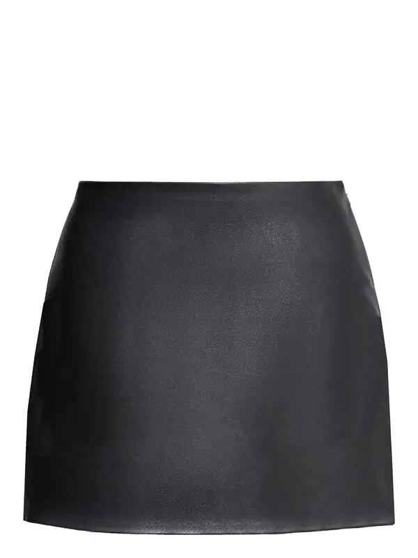 KALLMEYER Shiloh Plongé Leather Miniskirt - Black
