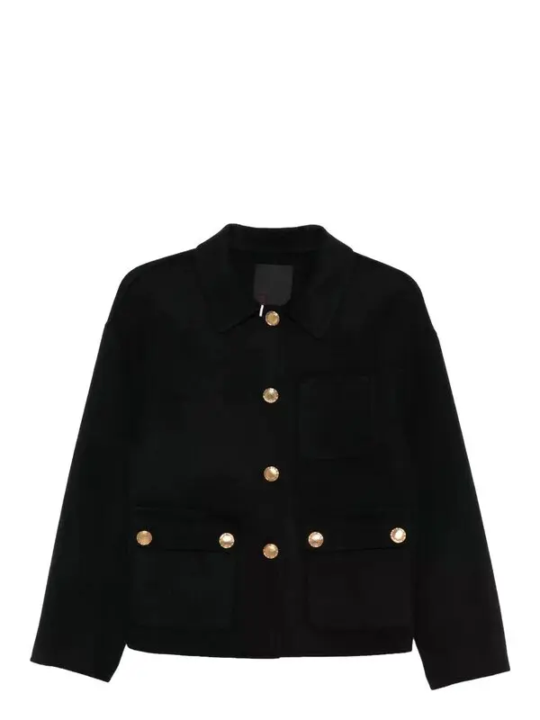 LISKA Front-button Jacket - Black