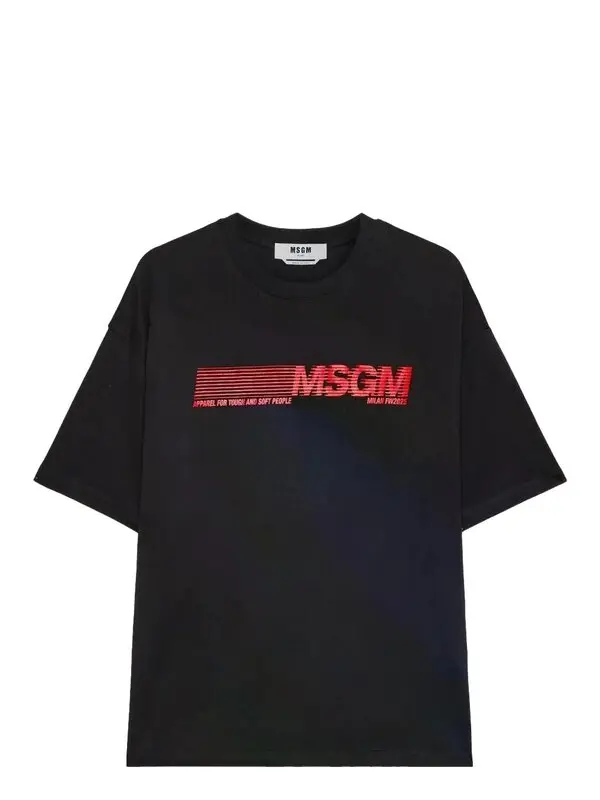 MSGM Logo-detail T-shirt - Black