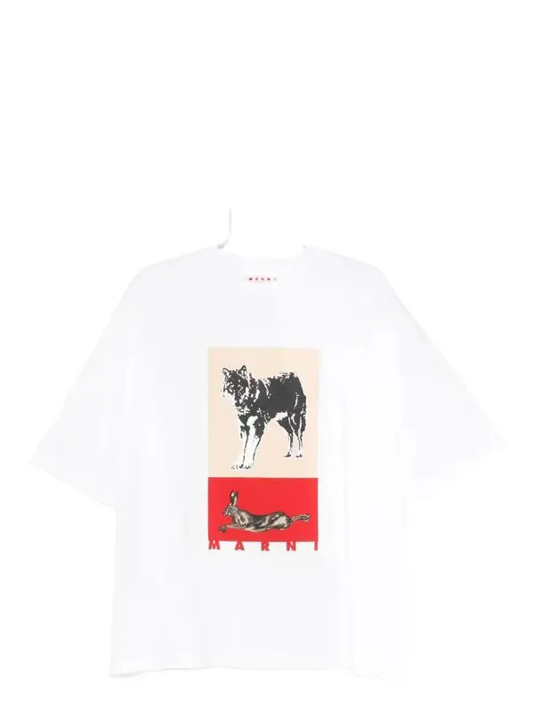 Marni Animal Graphic T-shirt - White