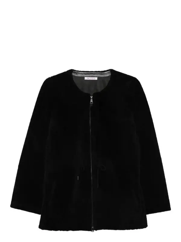 LISKA Drawstring-front Jacket - Black