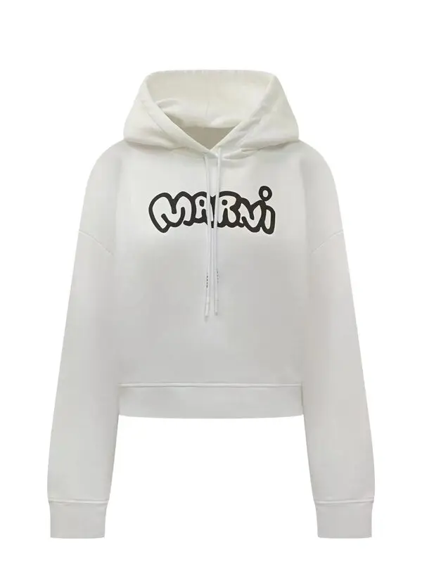 Marni Logo-print Hoodie - White