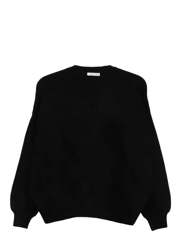 LISKA Sandra Balloon-sleeve Sweater - Black