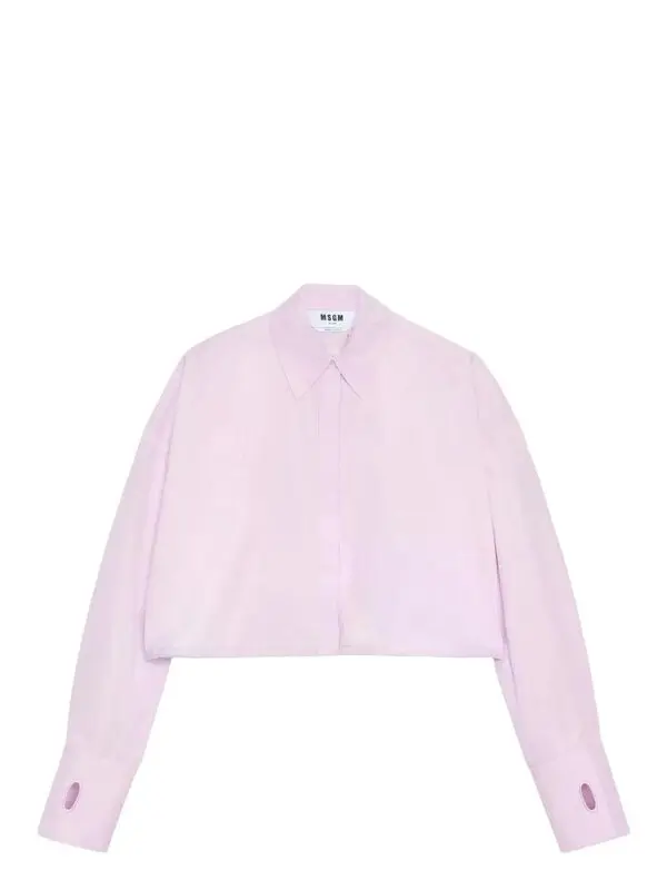 MSGM Buttoned Cropped Shirt - Pink