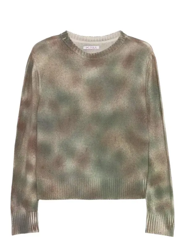 LISKA Tie-dye Sweater - Brown