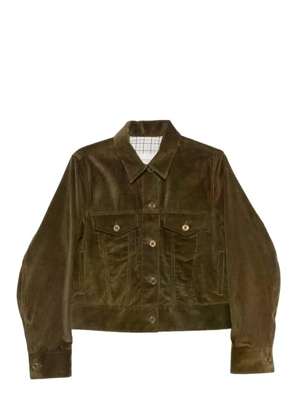 Jacob Cohen Corduroy Cropped Jacket - Green