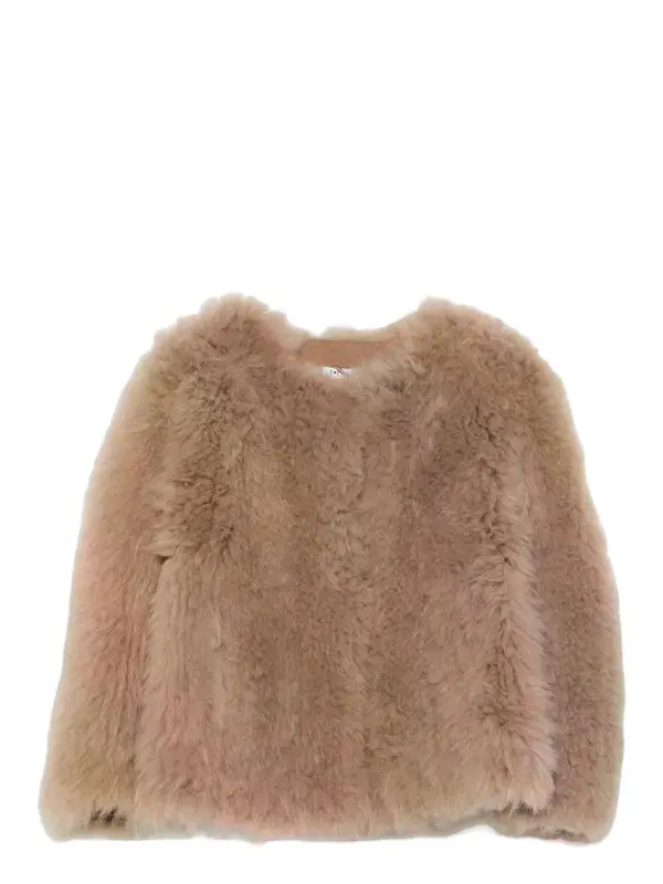 LISKA Long-sleeve Goat Fur Jacket - Neutrals