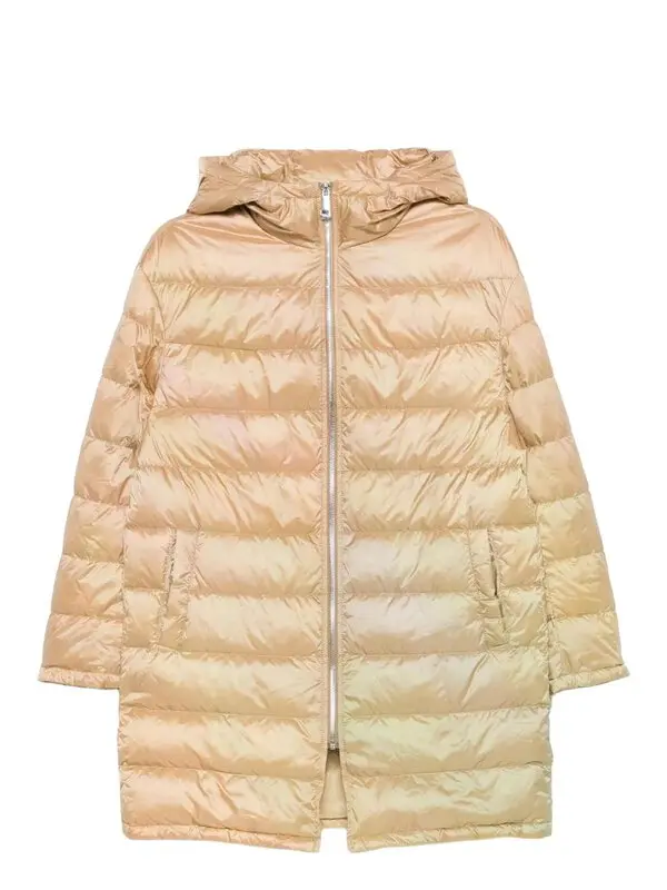 LISKA Hooded Quilted Jacket - Neutrals