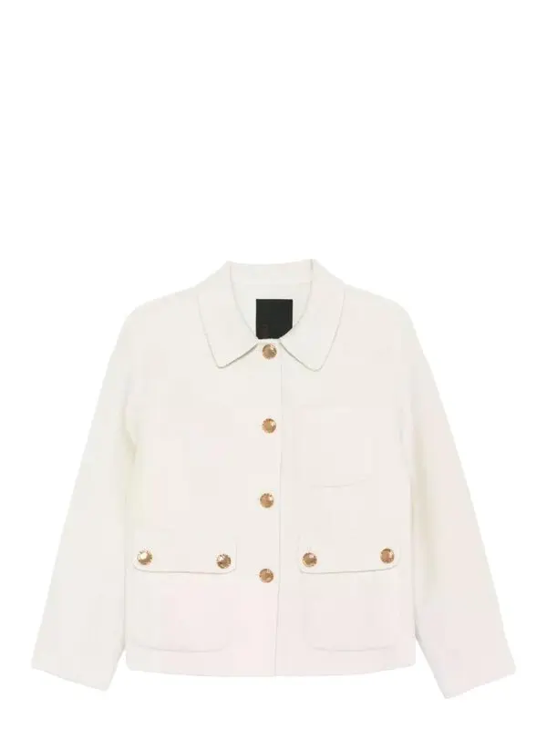 LISKA Jack Front-button Jacket - White