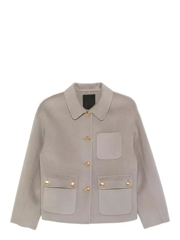 LISKA Jack Front-button Jacket - Grey