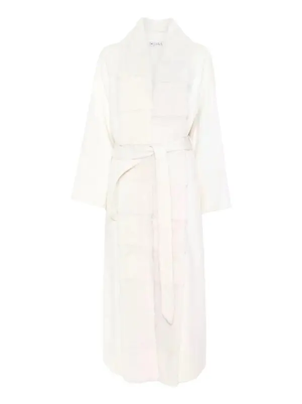 LISKA Belted Coat - White